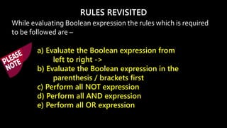 Basic Boolean Logic | PPSX