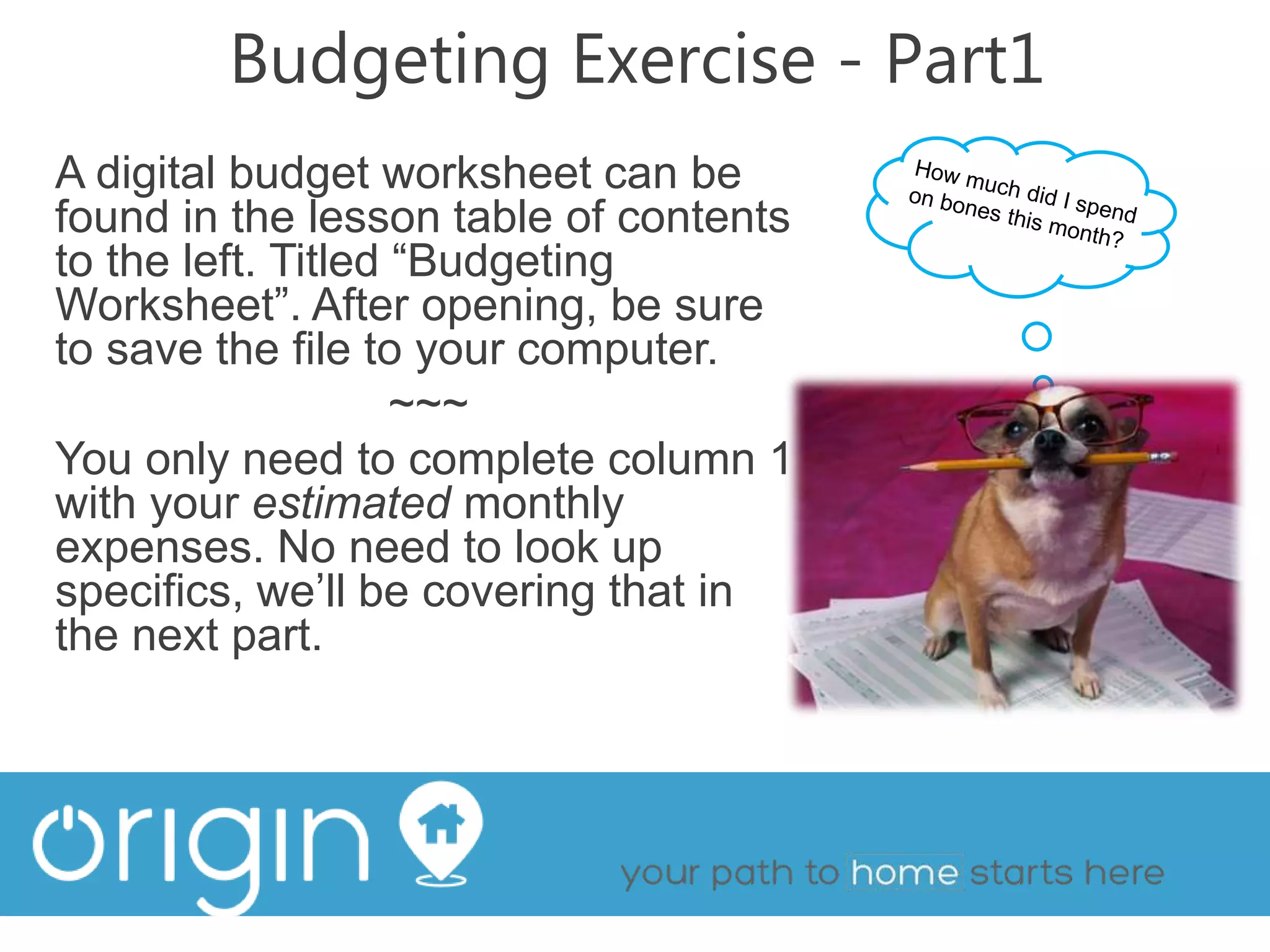 Basic budgeting lesson1 | PPT