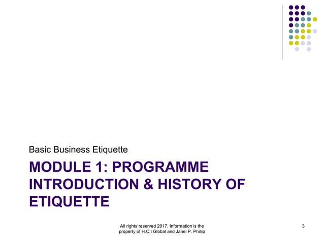 Basic Business Etiquette 2017 | PPTX | Crime & Harmful Acts to ...