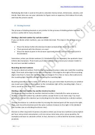 Basic Business Math - Study Notes | PDF