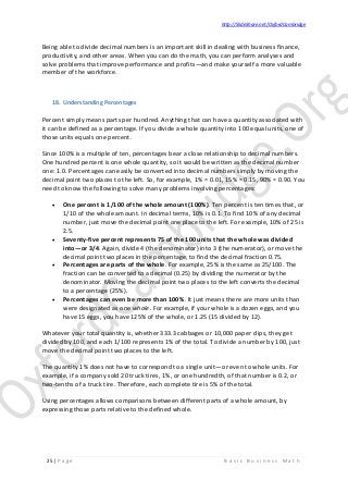 Basic Business Math - Study Notes | PDF