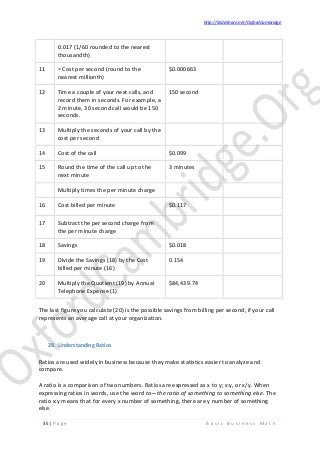 Basic Business Math - Study Notes | PDF