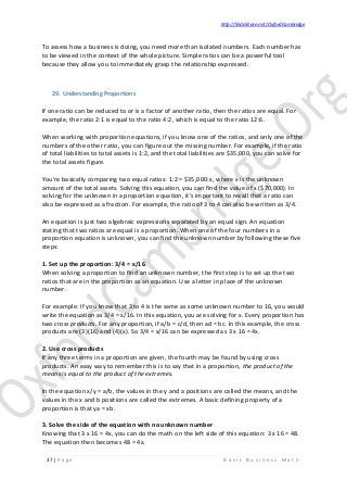 Basic Business Math - Study Notes | PDF