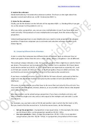 Basic Business Math - Study Notes | PDF