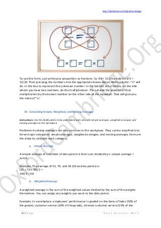 Basic Business Math - Study Notes | PDF