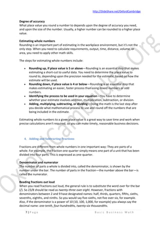 Basic Business Math - Study Notes | PDF