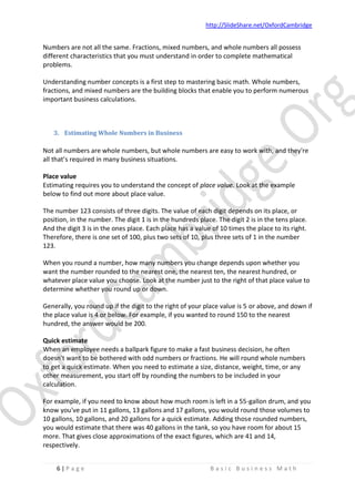 Basic Business Math - Study Notes | PDF