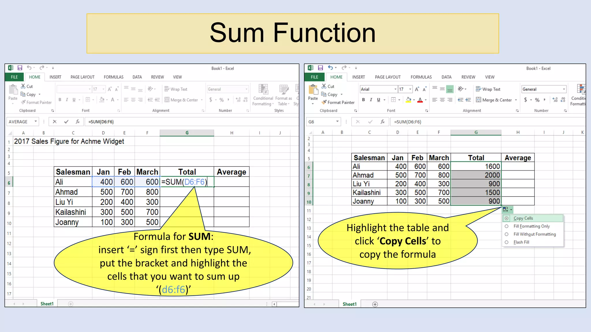 Basic calculation and formula in excel | PPT