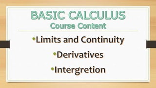 Basic Calculus Lesson 1 | PPTX