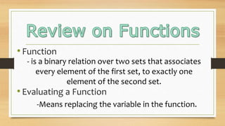 Basic Calculus Lesson 1 | PPTX