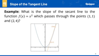 Basic Cal Lesson 3 Slope of a Tangent Line | PPTX