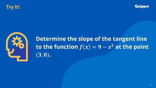 Basic Cal Lesson 3 Slope of a Tangent Line | PPTX