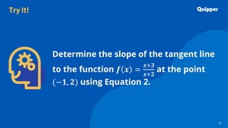 Basic Cal Lesson 3 Slope of a Tangent Line | PPTX