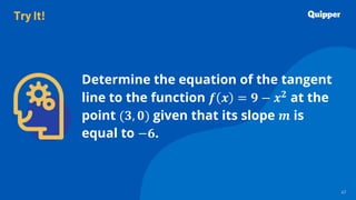 Basic Cal Lesson 3 Slope of a Tangent Line | PPTX