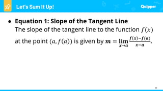 Basic Cal Lesson 3 Slope of a Tangent Line | PPTX