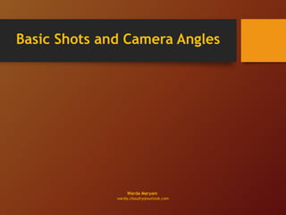 Basic Camera Composition - Shots and Angles in Filmmaking by Warda ...
