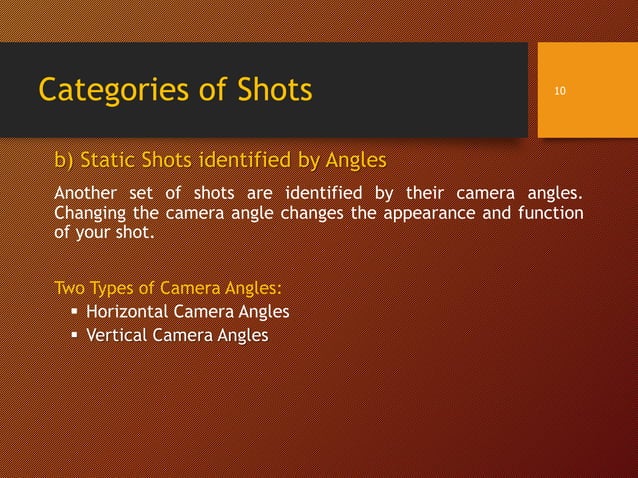 Basic Camera Composition - Shots and Angles in Filmmaking by Warda Maryam | PPT