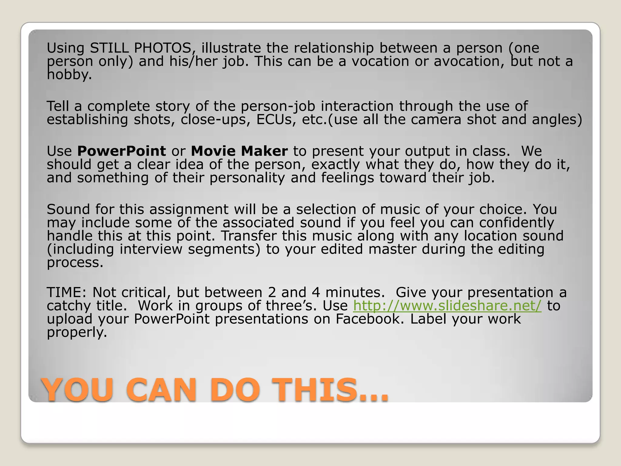 Basic camera shots module 4 | PPTX