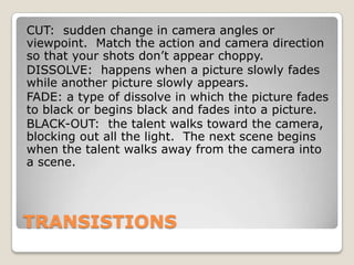 Basic camera shots module 4 | PPTX