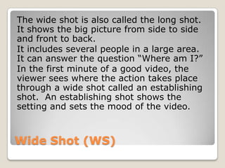 Basic camera shots module 4 | PPTX