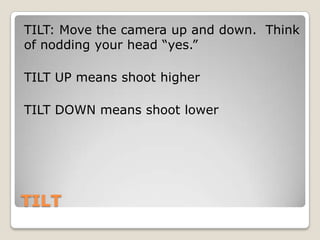 Basic camera shots module 4 | PPTX