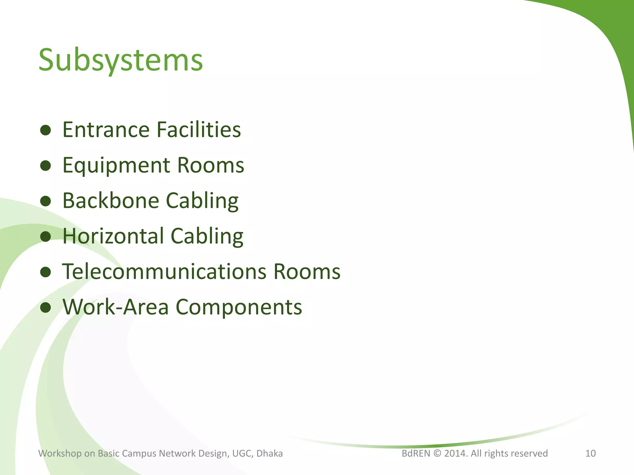 Basic Campus Network Design - Network Cabling System | PDF