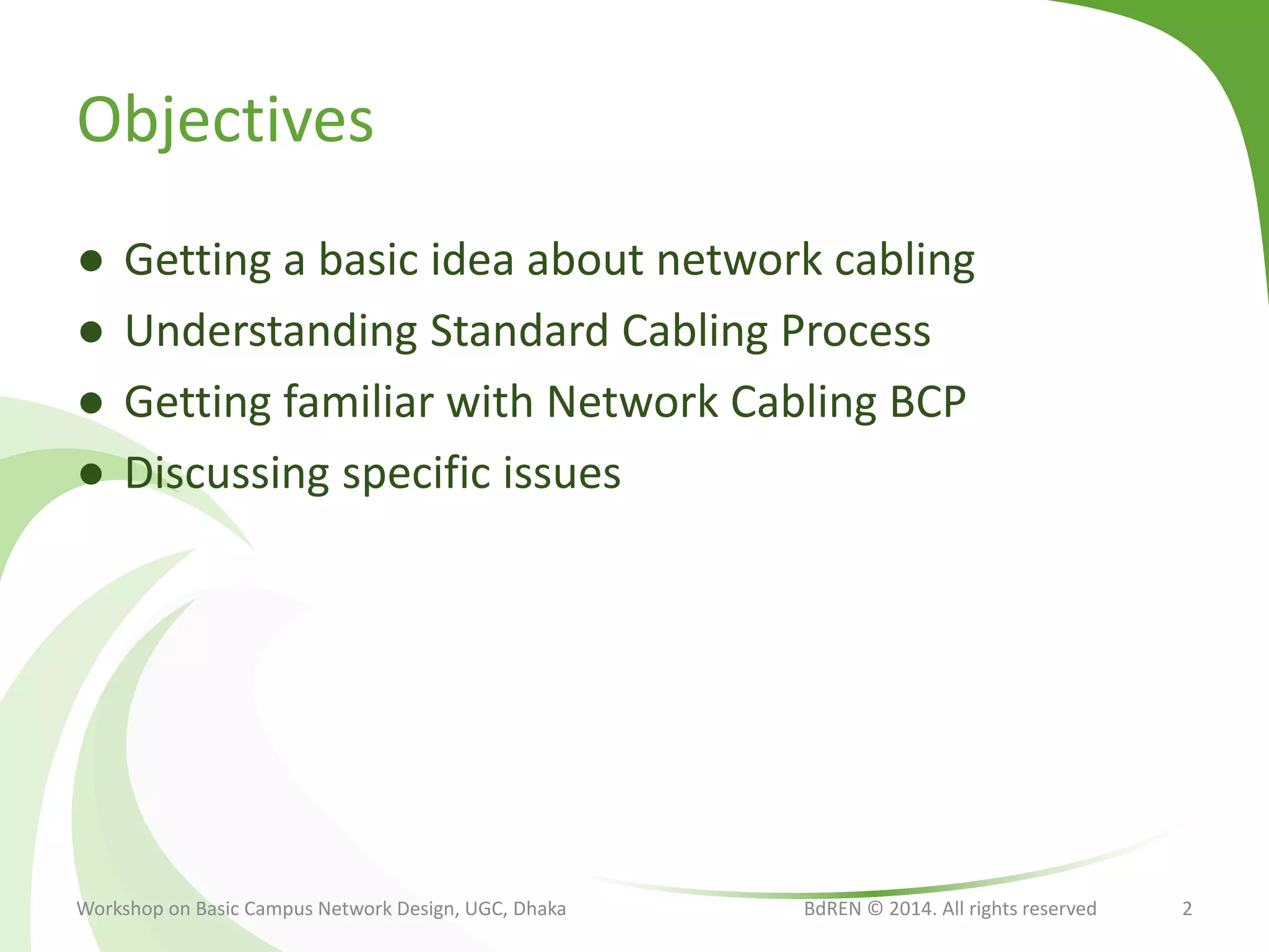Basic Campus Network Design - Network Cabling System | PDF