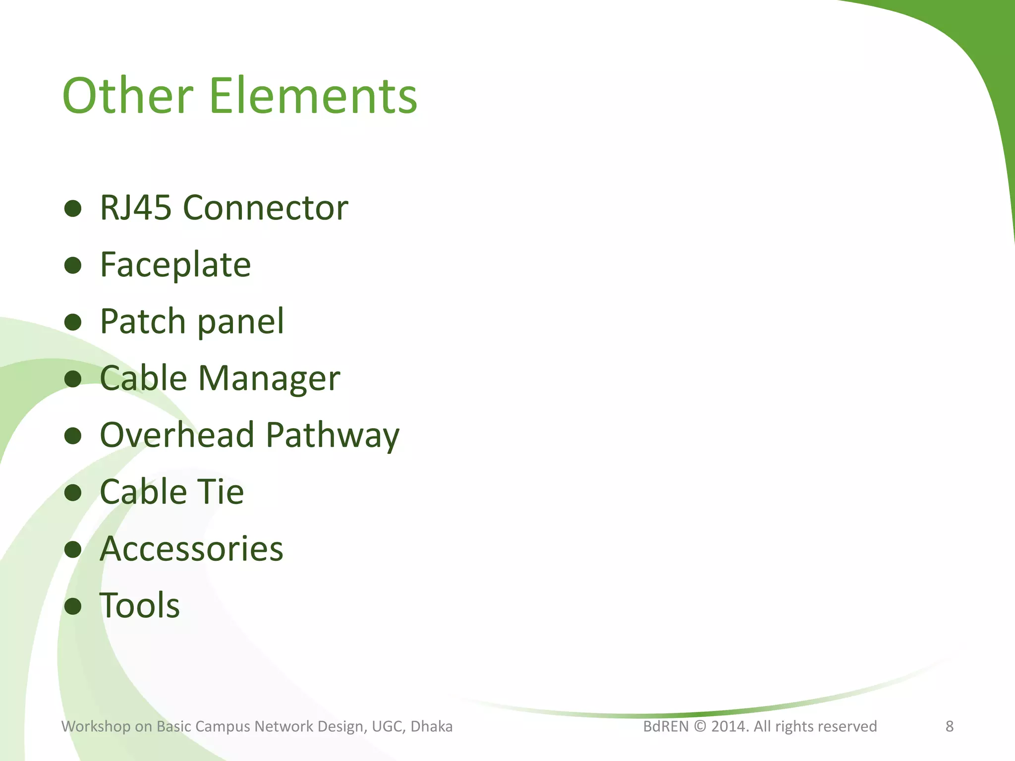 Basic Campus Network Design - Network Cabling System | PDF