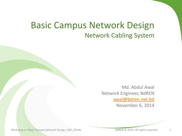 Basic Campus Network Design - Network Cabling System | PDF | Computer ...