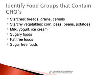 Basic carbohydrate counting final | PPT
