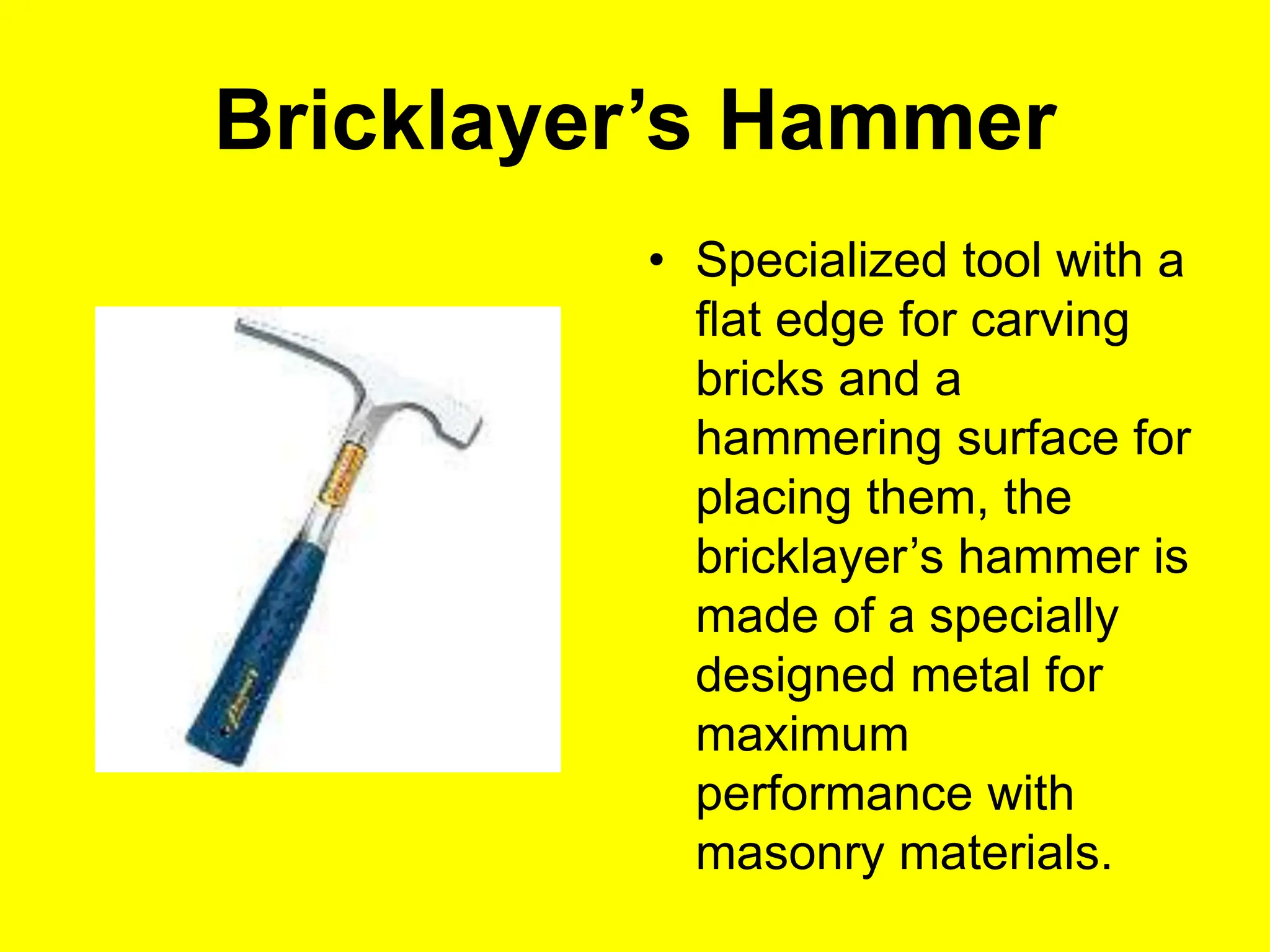 Basic Carpentry Hand Tools- Hammers and safety | PPT