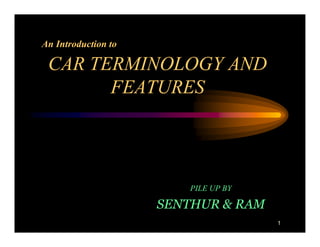 Basic car terminologies | PDF