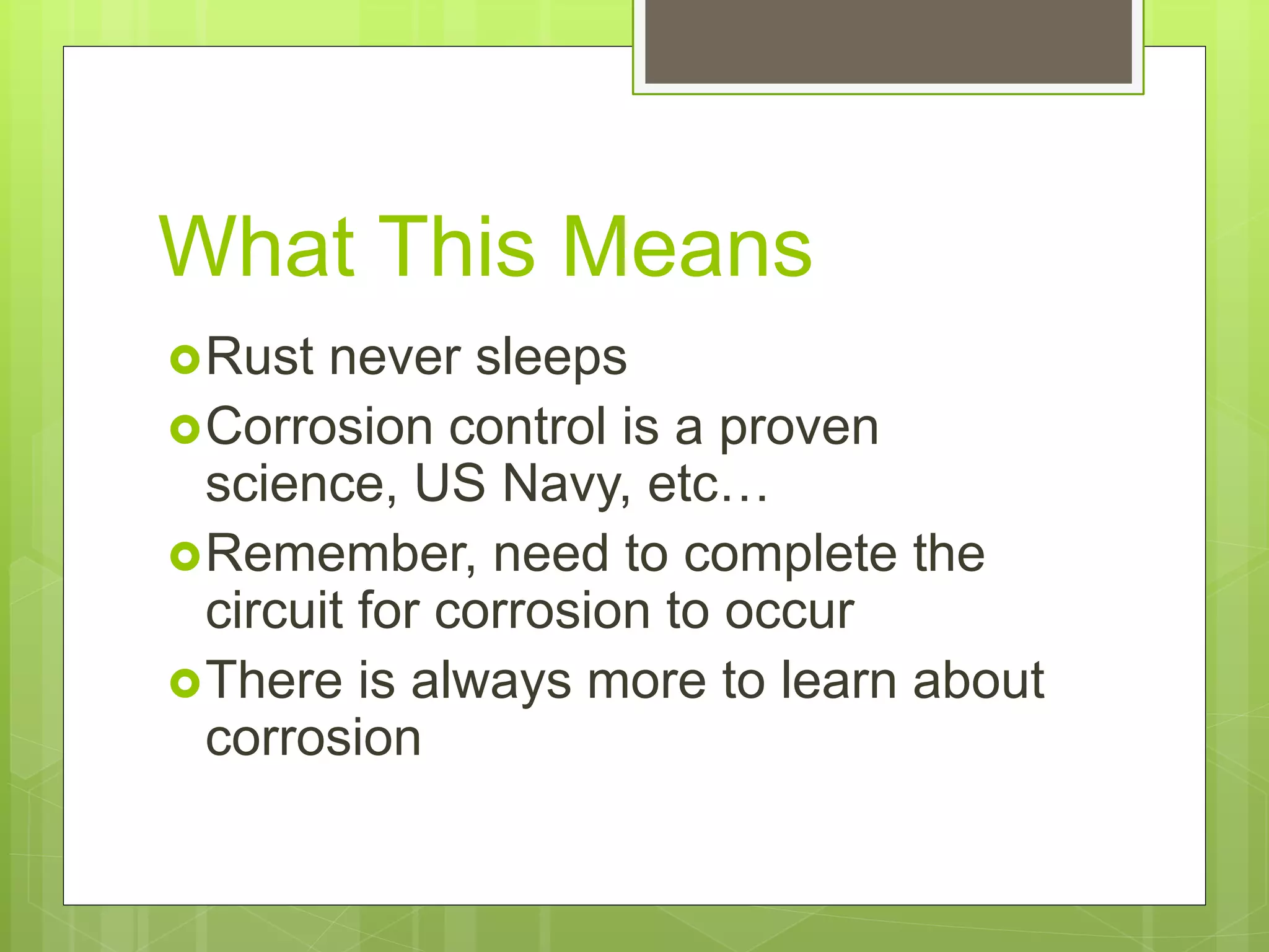 Basic Cathodic Protection - CP Series - Eric Langelund | PPT