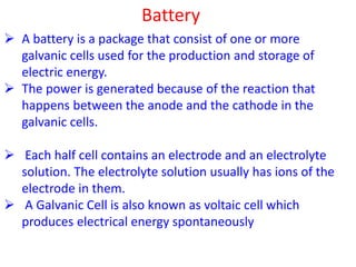 Basic cells and batteries | PDF