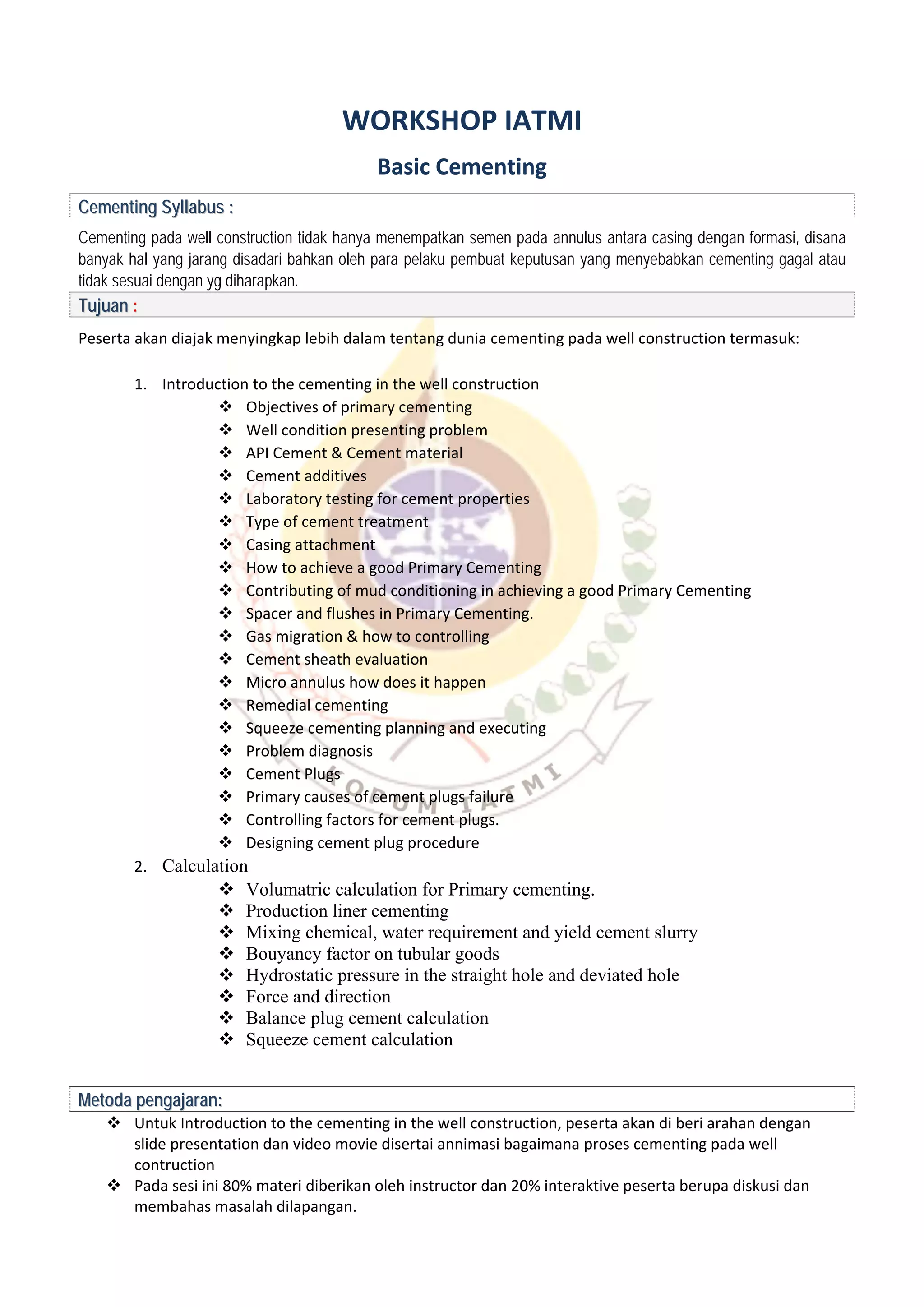 Basic cementing | PDF