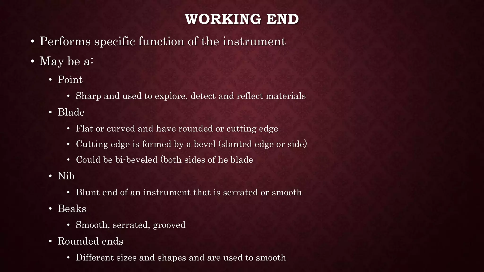 Basic Chairside Instruments: Tray Systems | PPTX