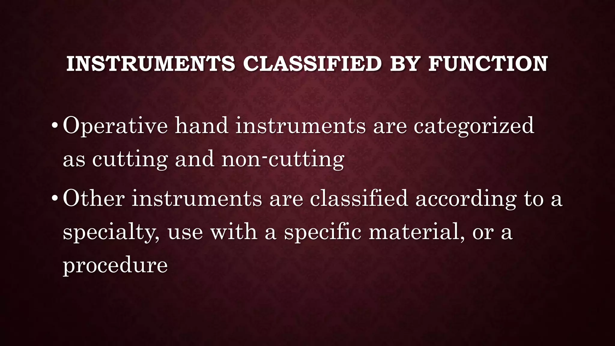 Basic Chairside Instruments: Tray Systems | PPTX