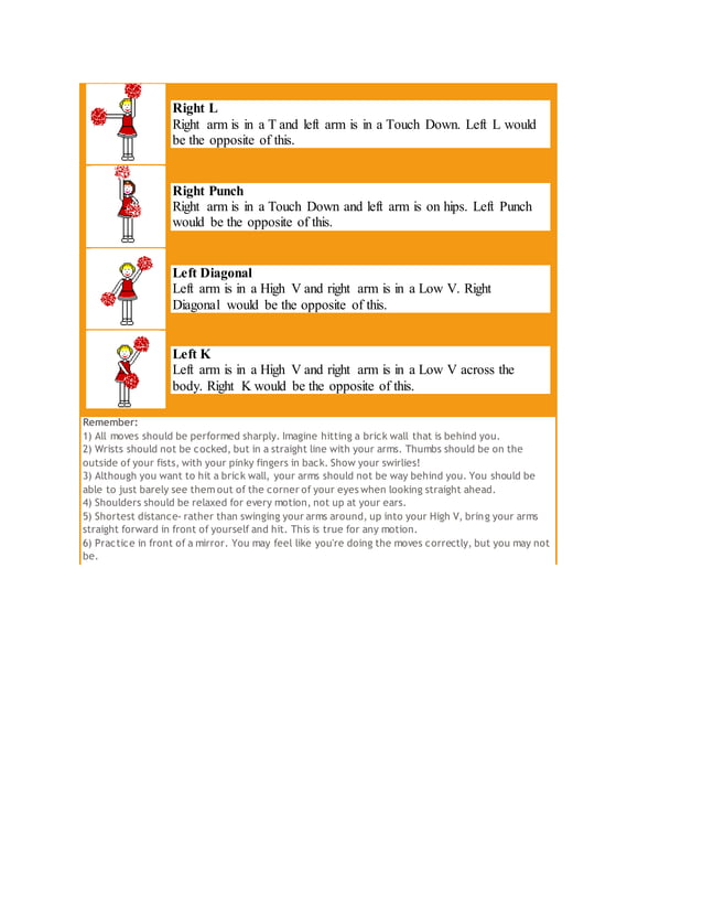 Basic cheerleading motion