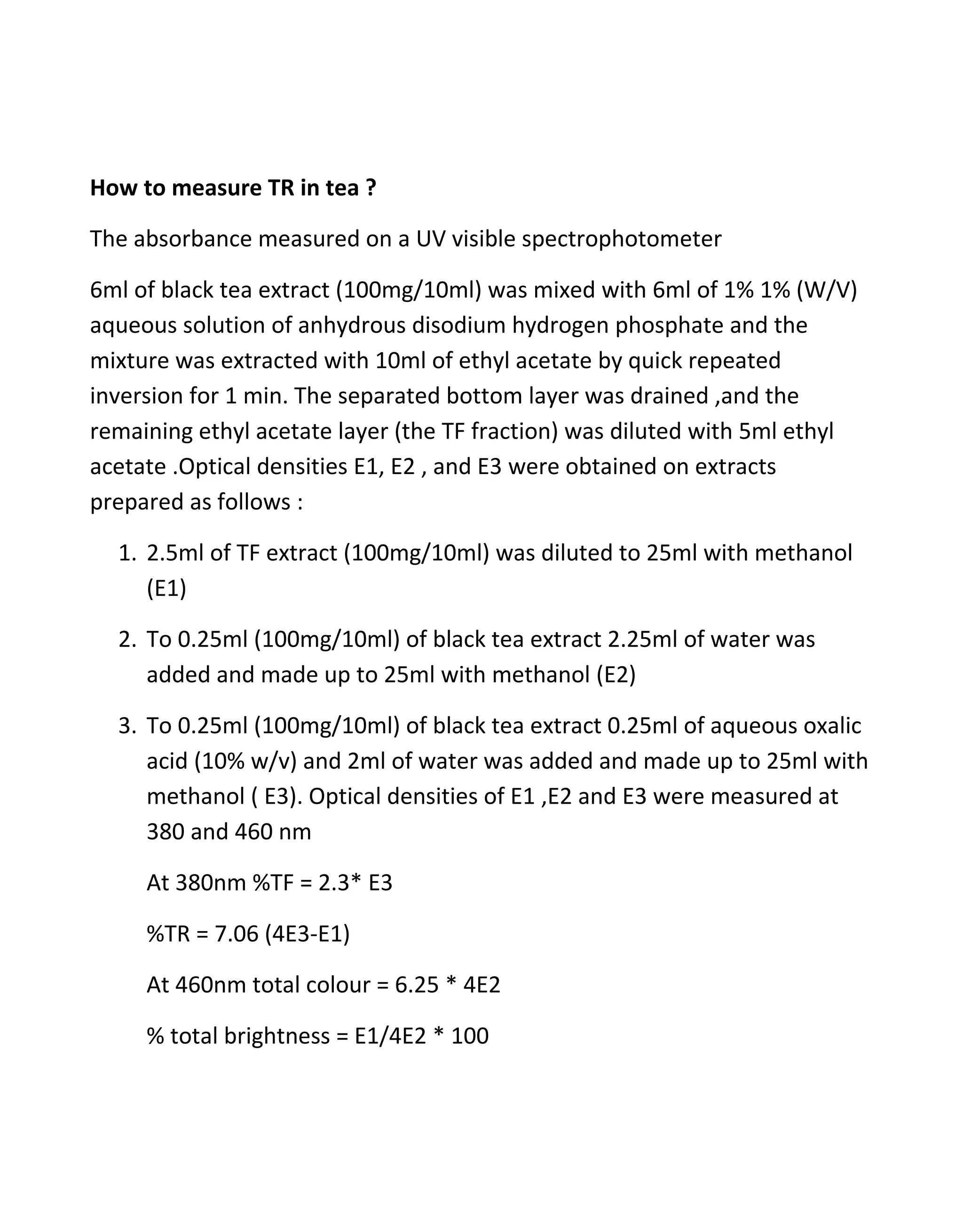 Basic chemistry of tea | DOC