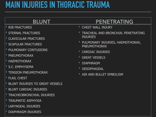 Basic chest trauma | PDF