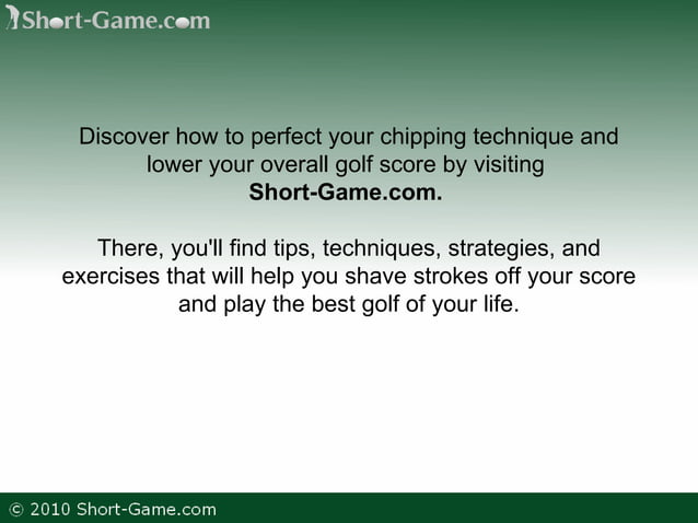 Basic Chipping Types in Golf | PPT | Golf | Sports
