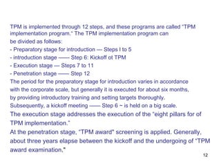 TPM for lean manufacturing | lean tools | PDF