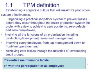 TPM for lean manufacturing | lean tools | PDF