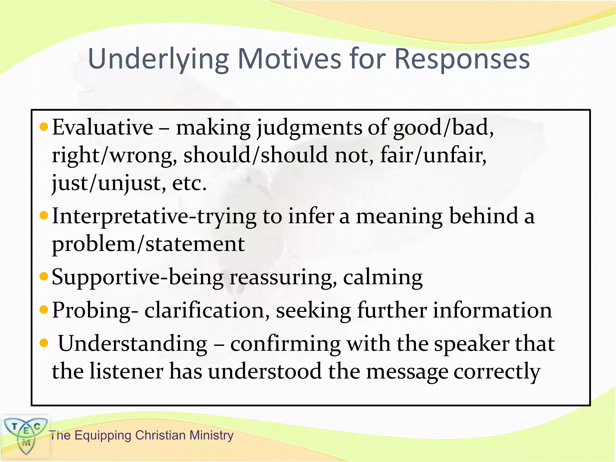 Basic christian counselling training | PPTX