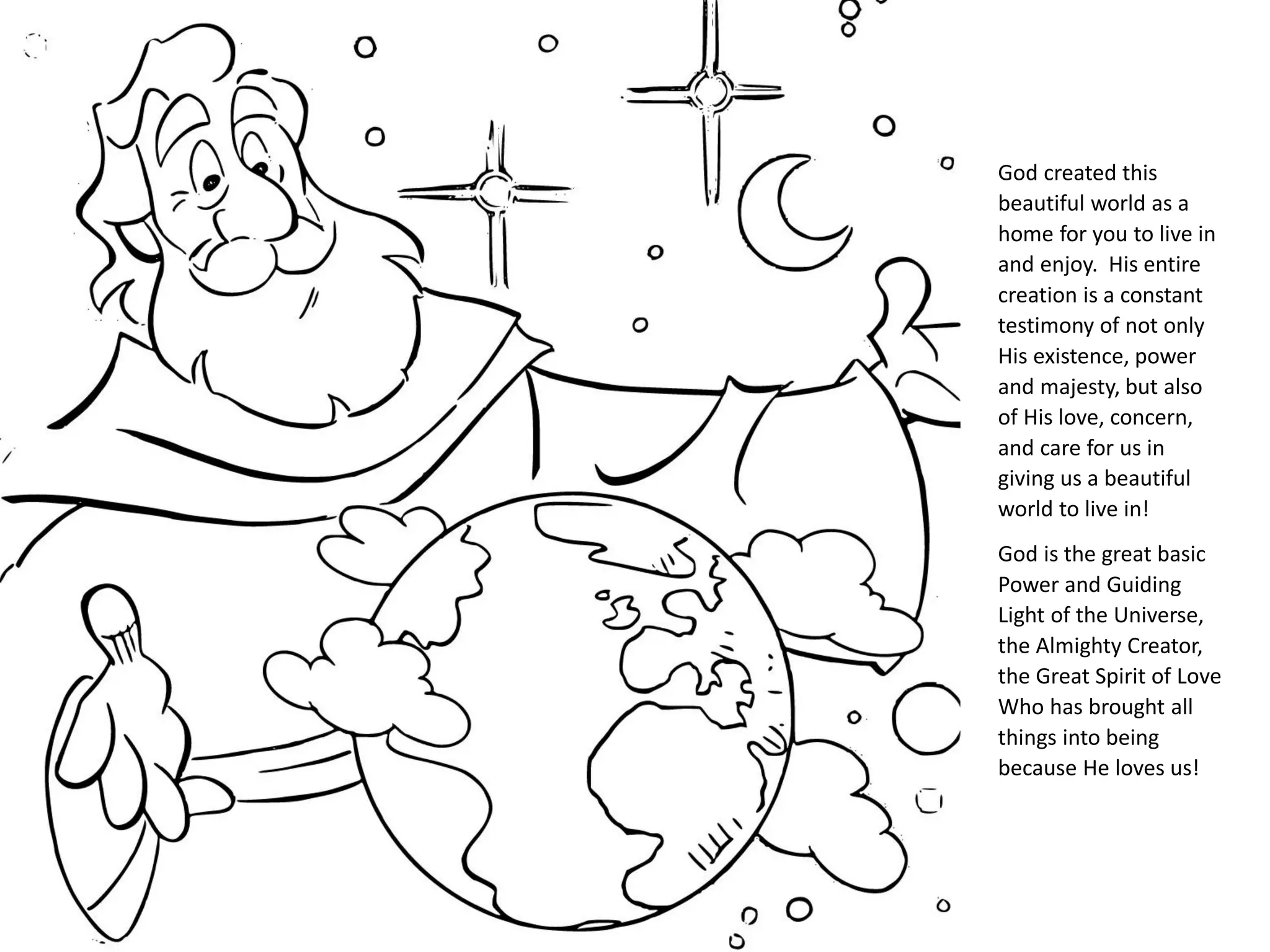 God Created All Things Coloring Pages