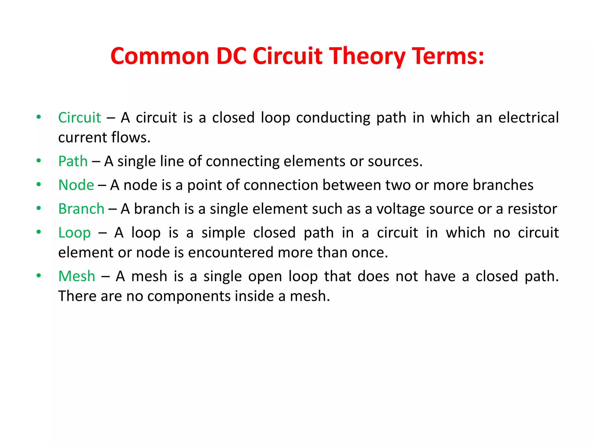 Basic circuit laws | PPTX