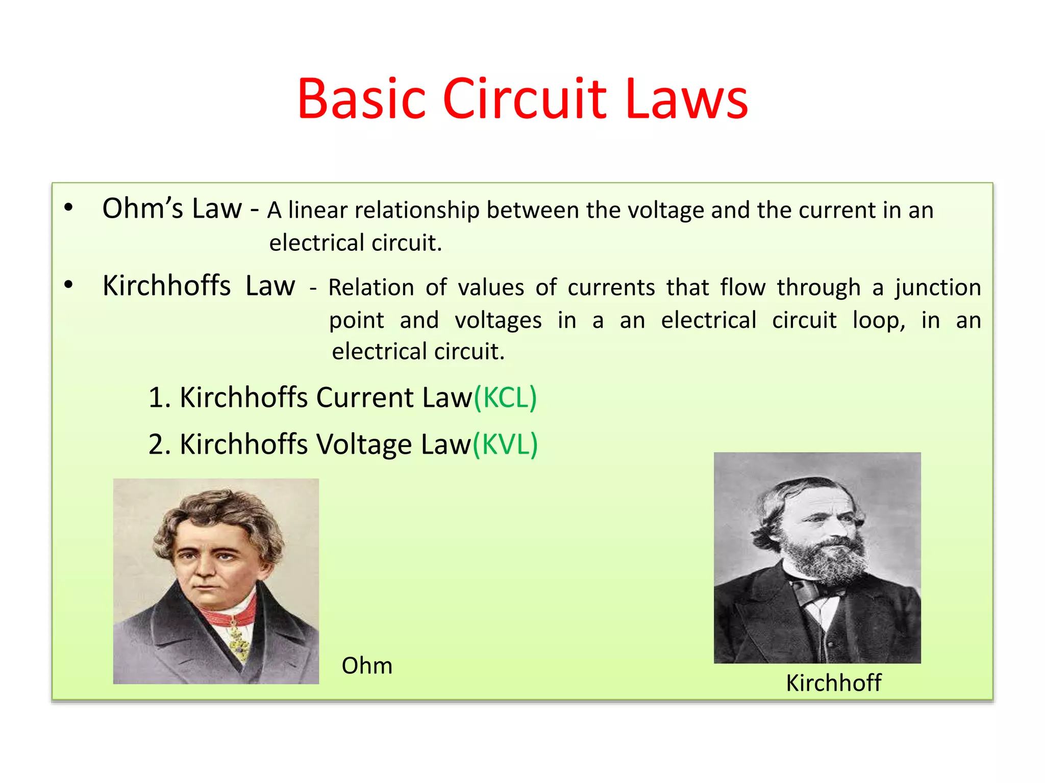 Basic circuit laws | PPTX