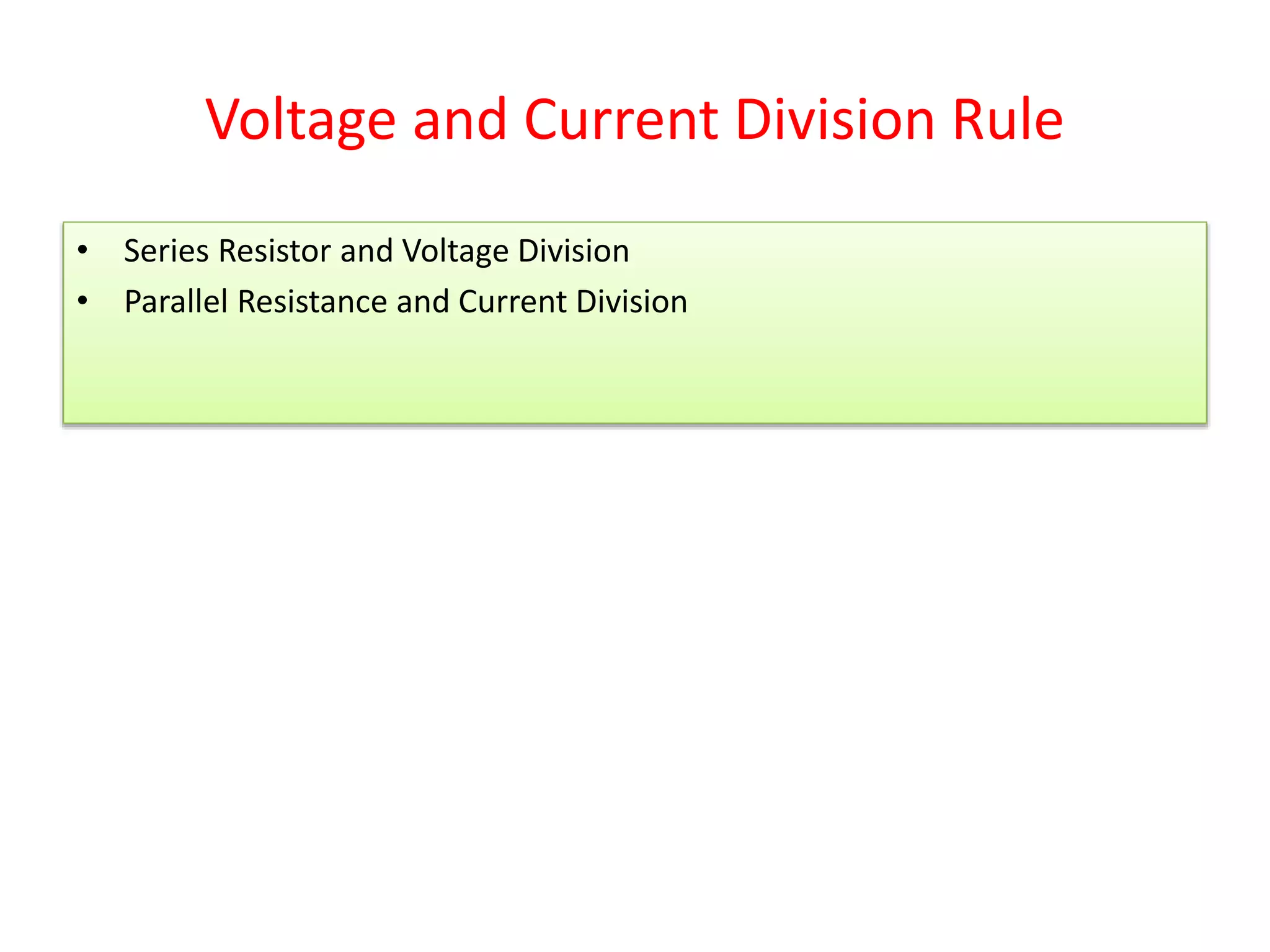 Basic circuit laws | PPTX