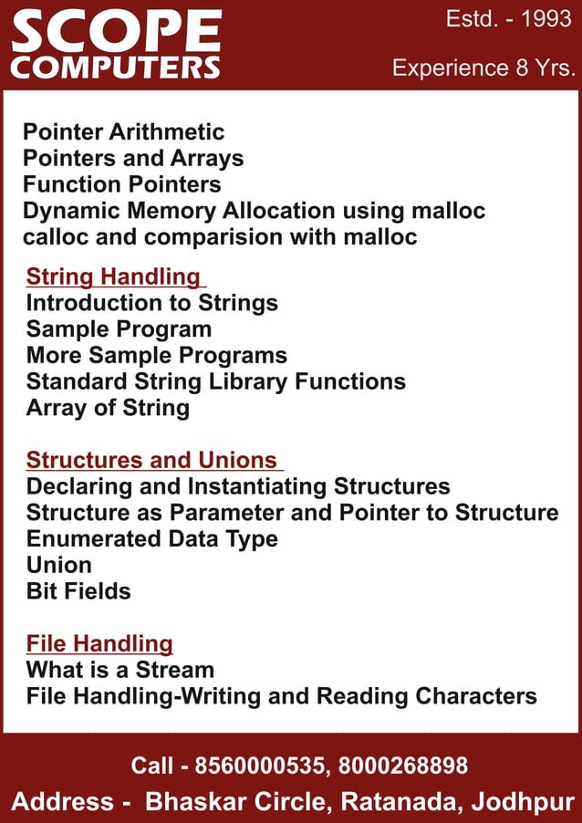 basic c language sllaybus scope computers | PDF
