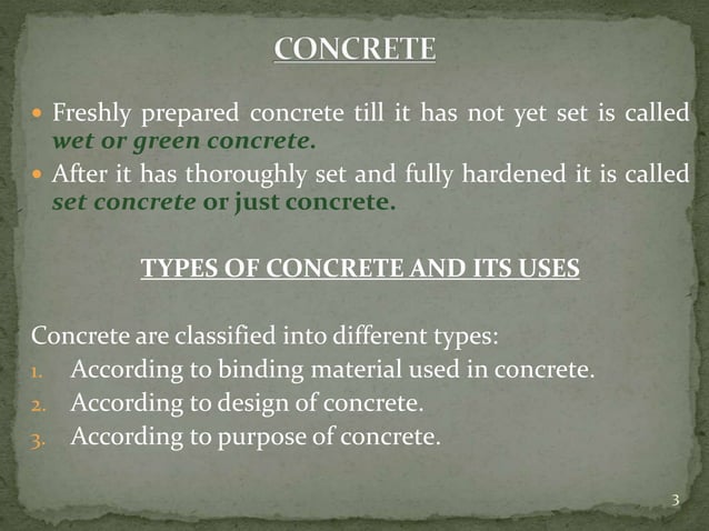 Basic classification of concrete | PPSX | Civil Engineering Industry ...